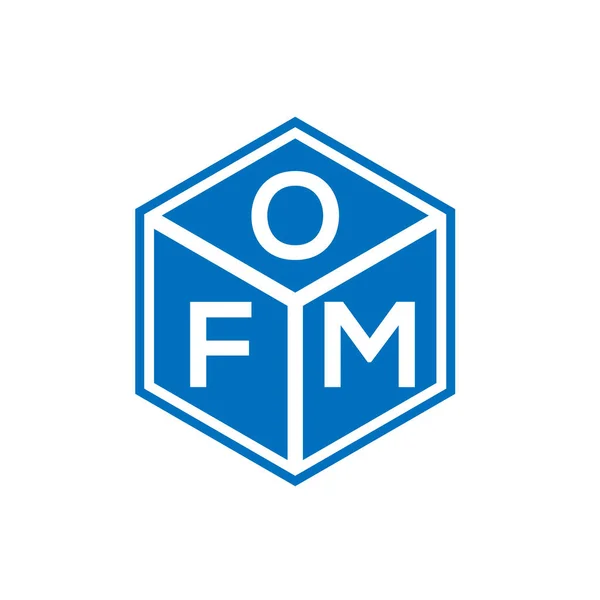 Diseño del logotipo de la letra OFM sobre fondo negro. OFM iniciales ...