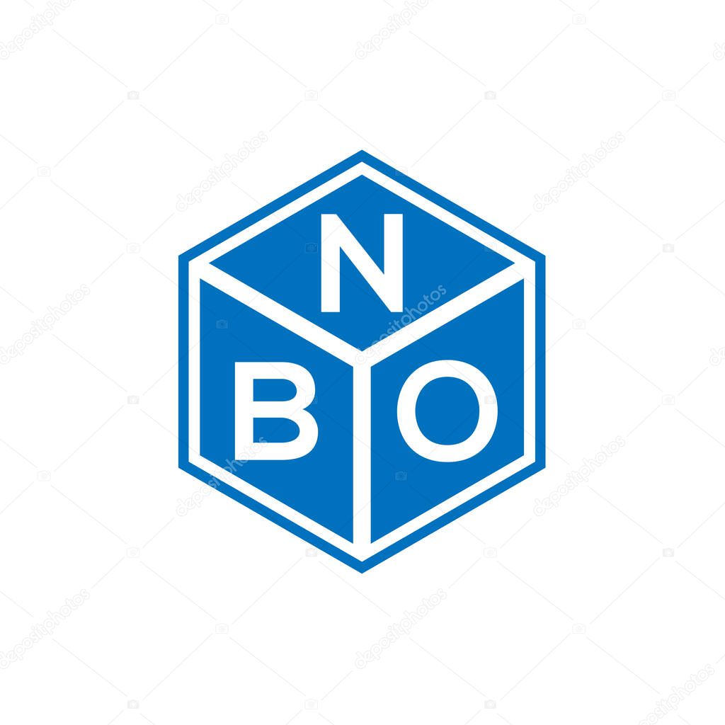 Dise o del logotipo de la letra NBO sobre fondo negro. NBO iniciales ...