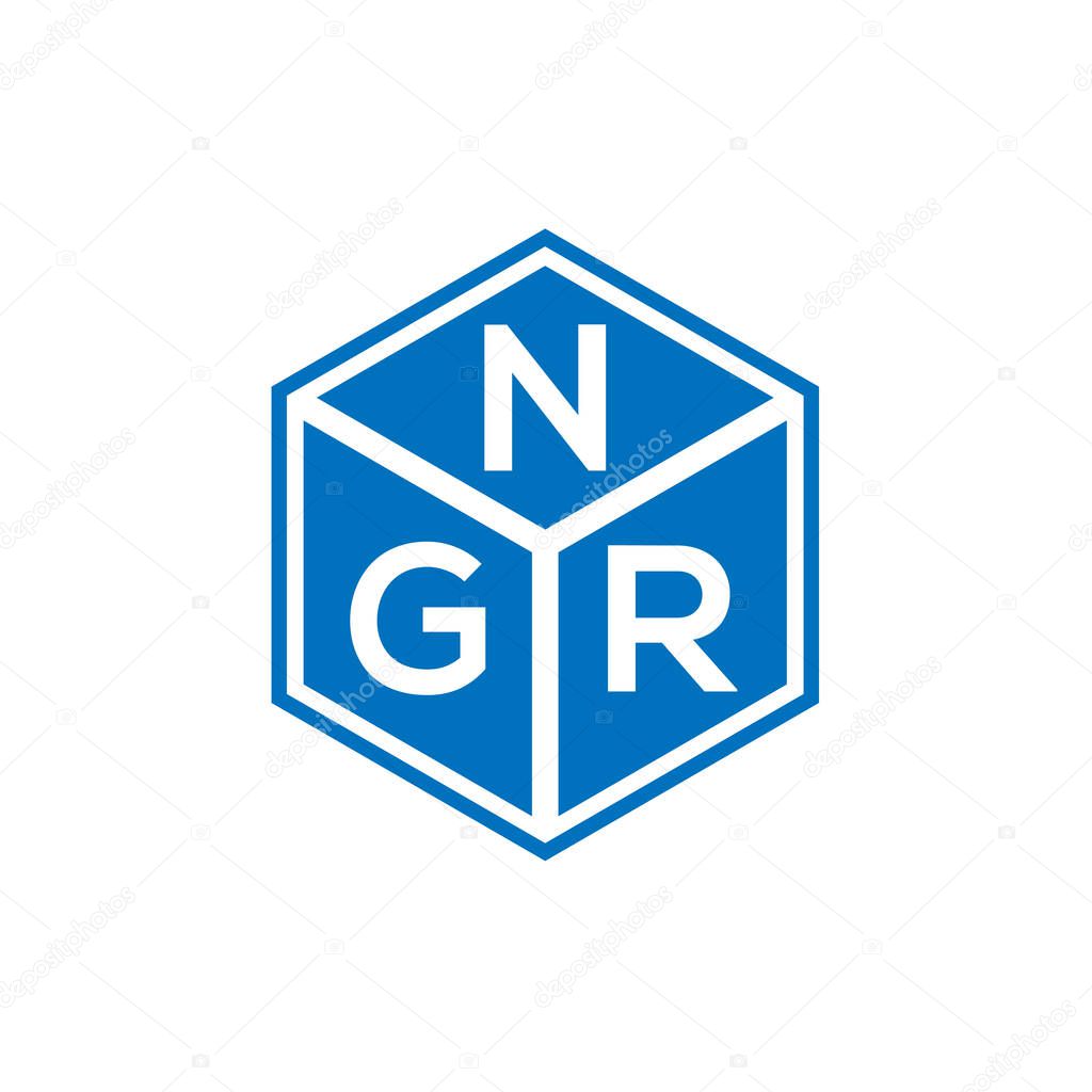 Diseño del logotipo de la letra NGR sobre fondo negro. NGR iniciales ...
