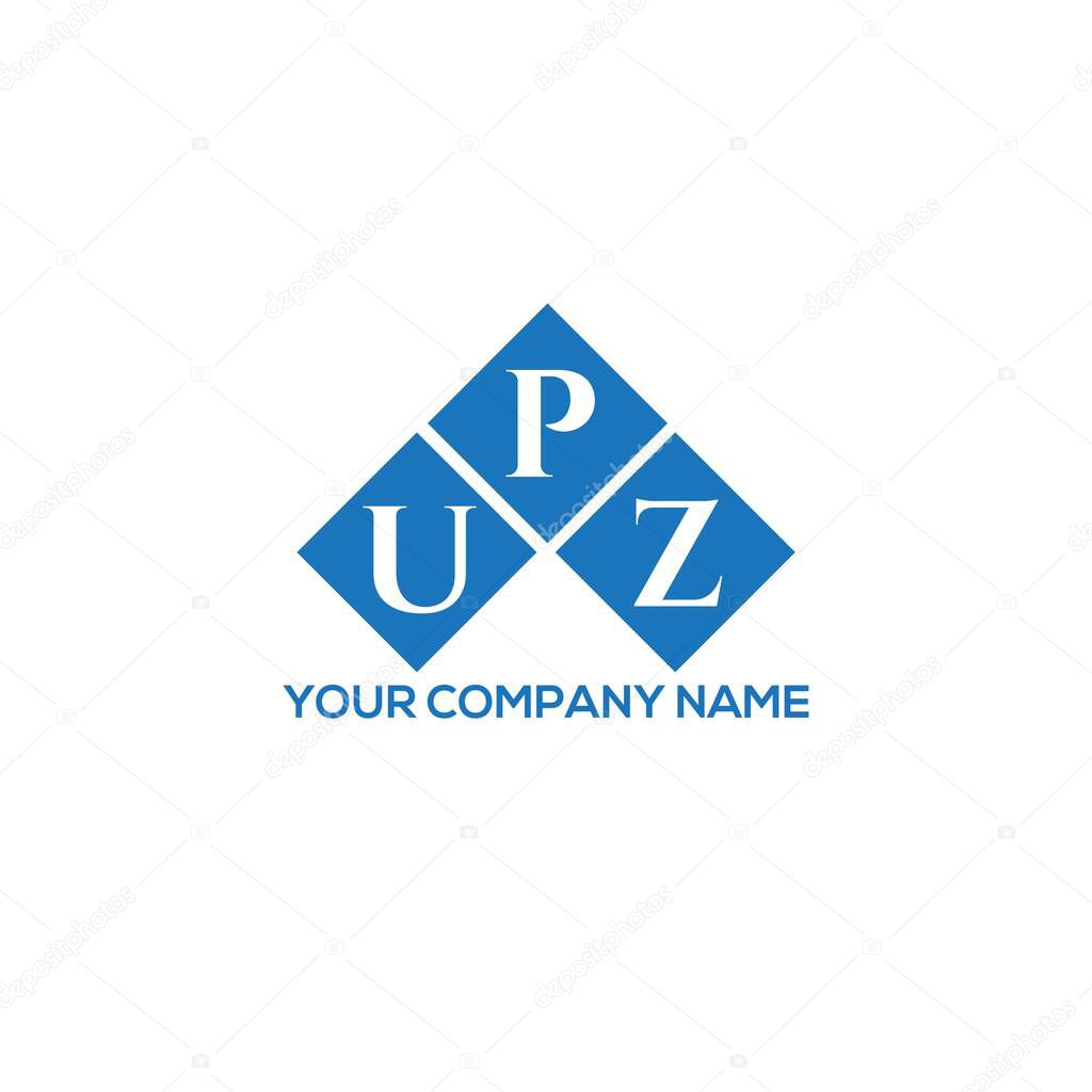 Diseño del logotipo de la letra UPZ sobre fondo blanco. UPZ iniciales ...