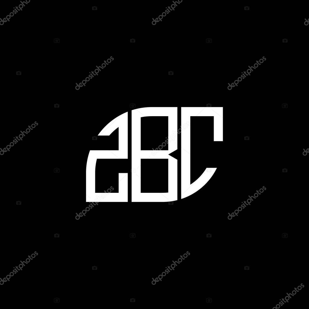 Diseño del logotipo de la letra ZBC sobre fondo negro. ZBC iniciales ...