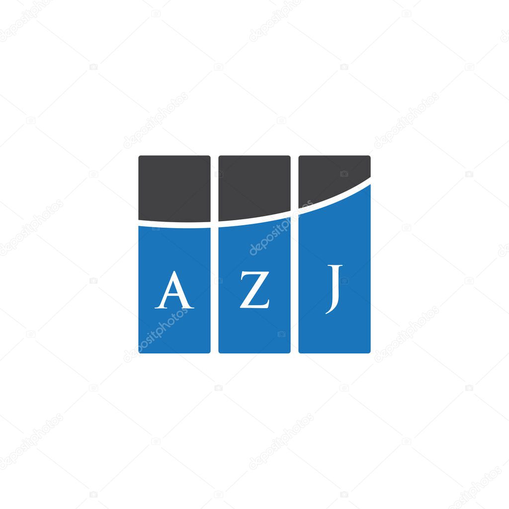 Diseño del logotipo de la letra AZJ sobre fondo negro. AZJ iniciales ...