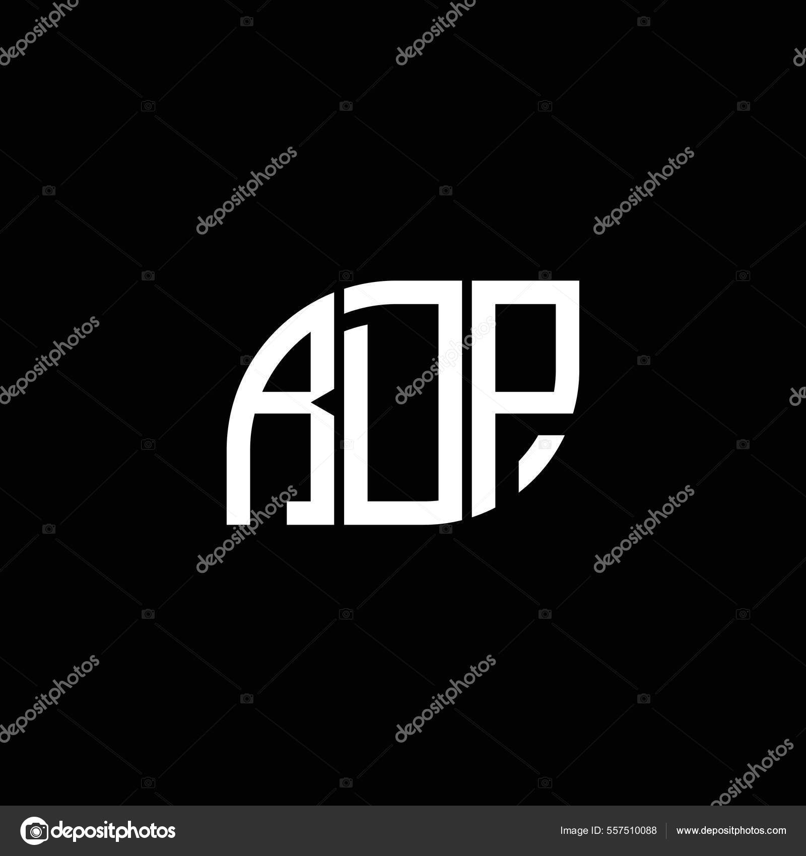 Rdp Letter Logo Design Black Background Rdp Creative Initials Letter Stock Vector Image by ©m ...
