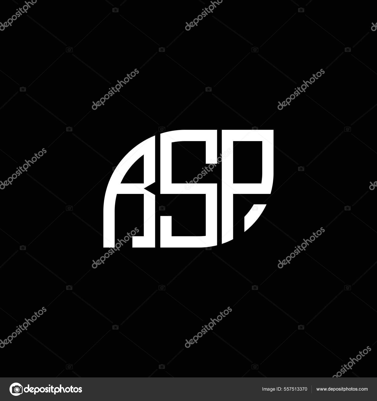 Rsp Letter Logo Design Black Background Rsp Creative Initials Letter ...