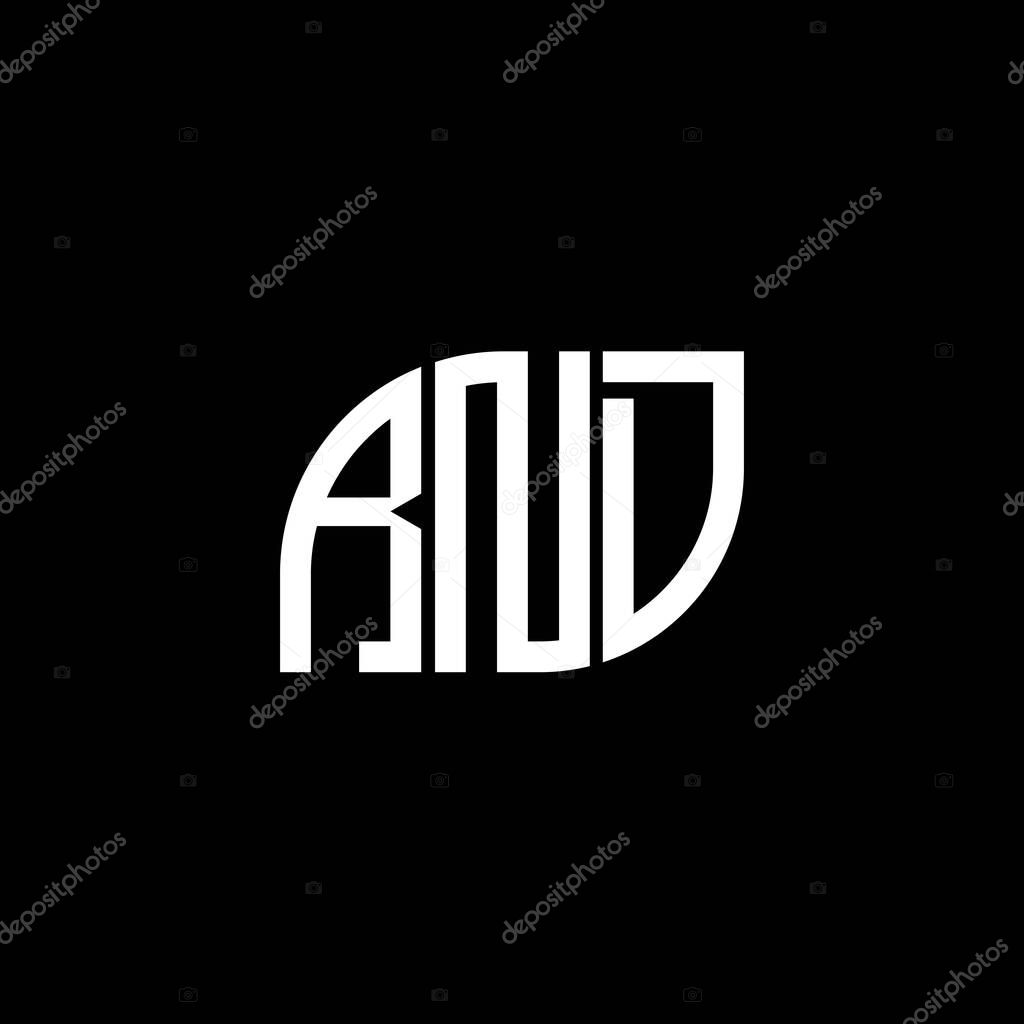 Diseño del logotipo de la letra RND sobre fondo negro. RND iniciales ...