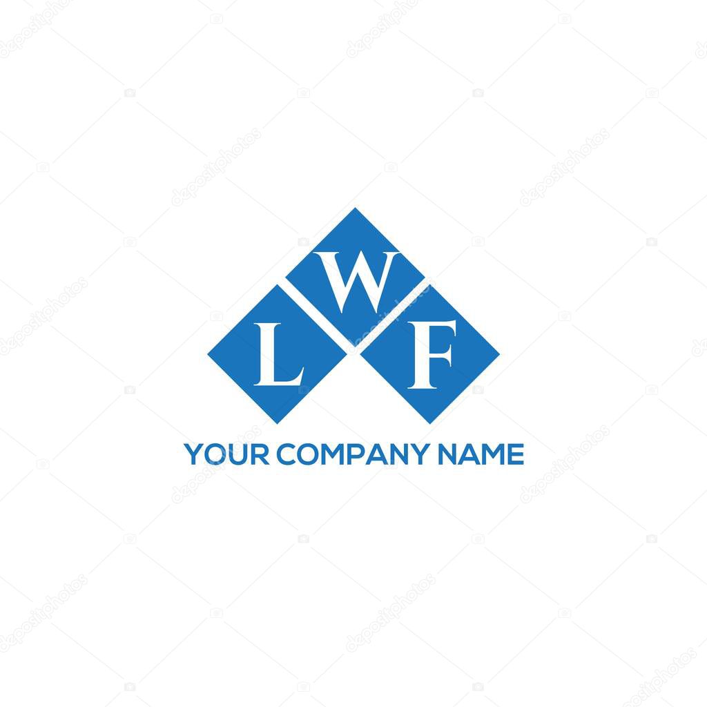 Diseño del logotipo de la letra LWF sobre fondo blanco. LWF iniciales ...