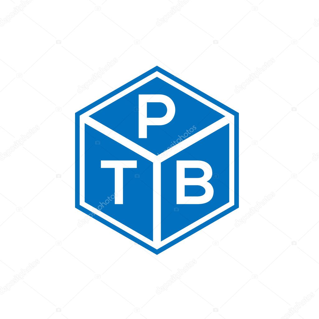 Diseño del logotipo de la letra PTB sobre fondo negro. PTB iniciales ...