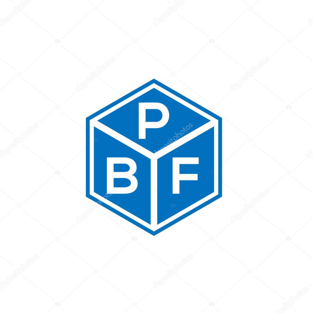 Diseño del logotipo de la letra PBF sobre fondo negro. PBF iniciales ...