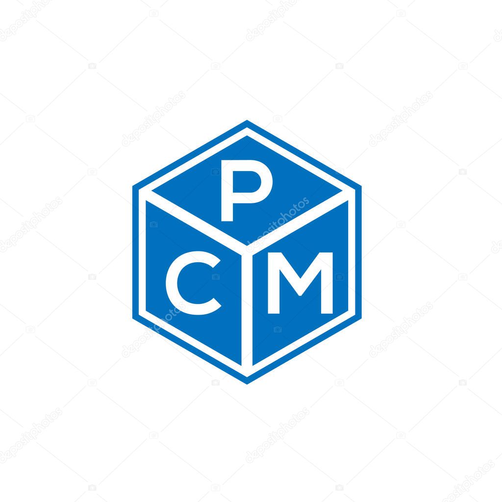 Dise o del logotipo de la letra PCM sobre fondo negro. PCM iniciales ...