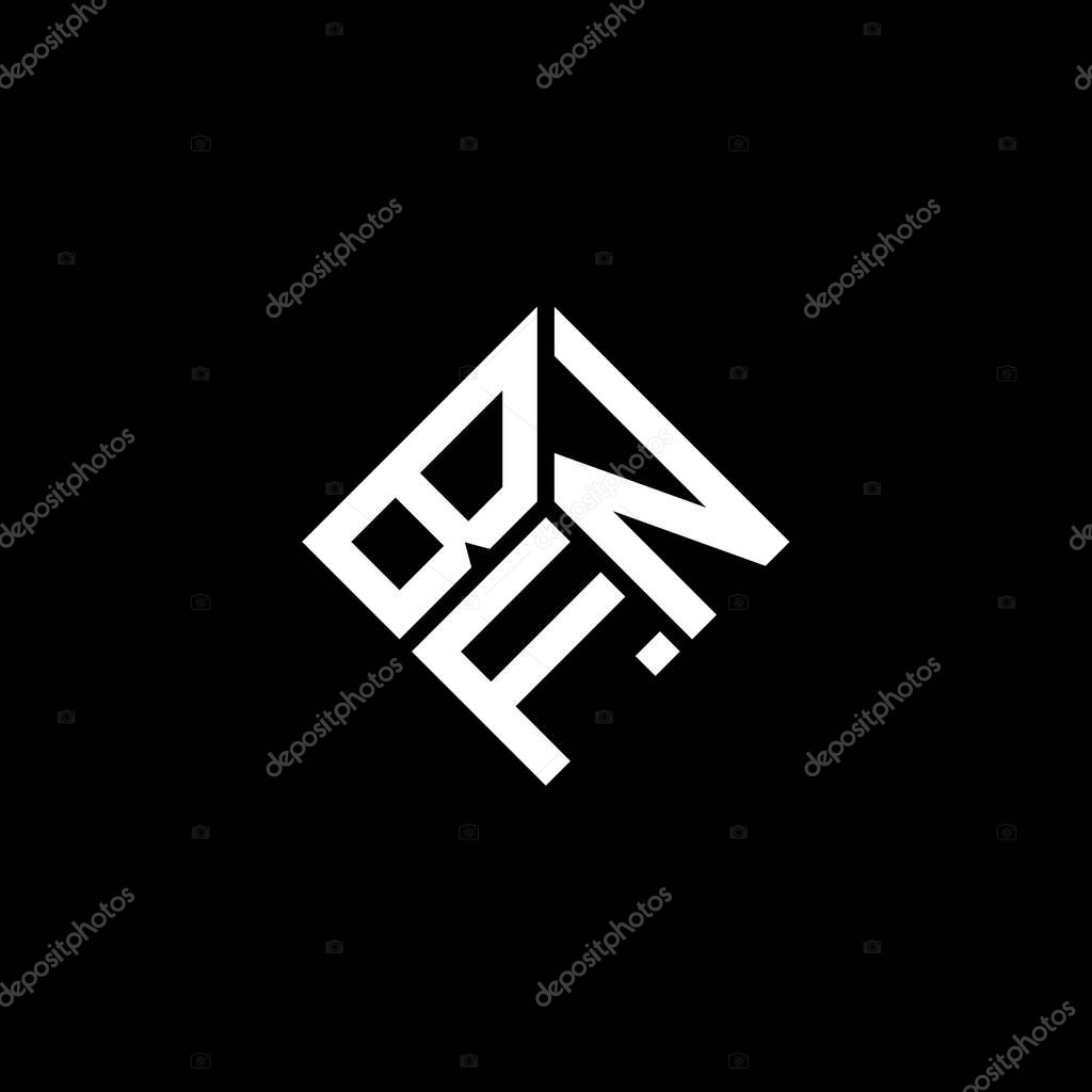 Diseño del logotipo de la letra BFN sobre fondo negro. BFN iniciales ...