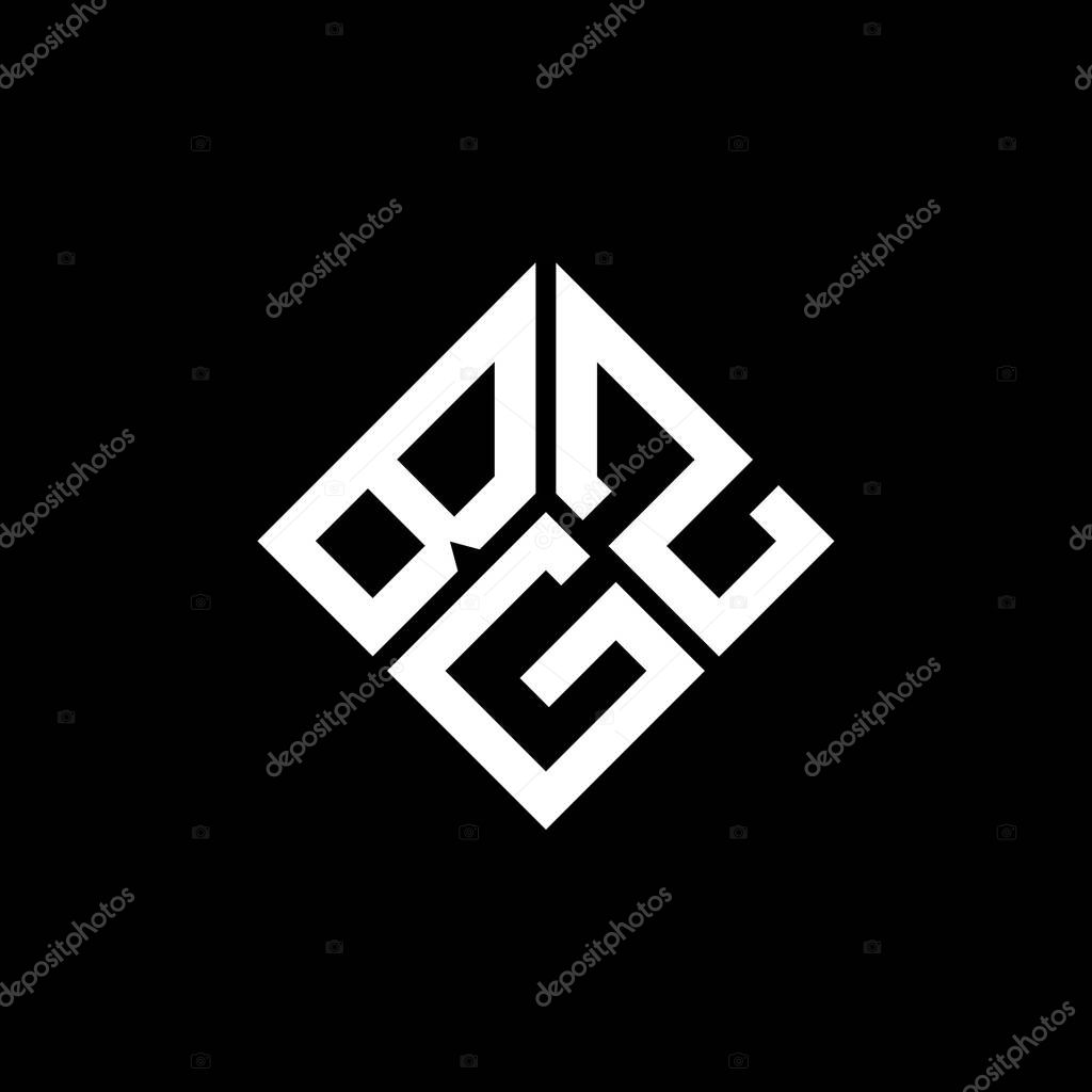 Dise o del logotipo de la letra BGZ sobre fondo negro. BGZ iniciales creativas letra logo ...