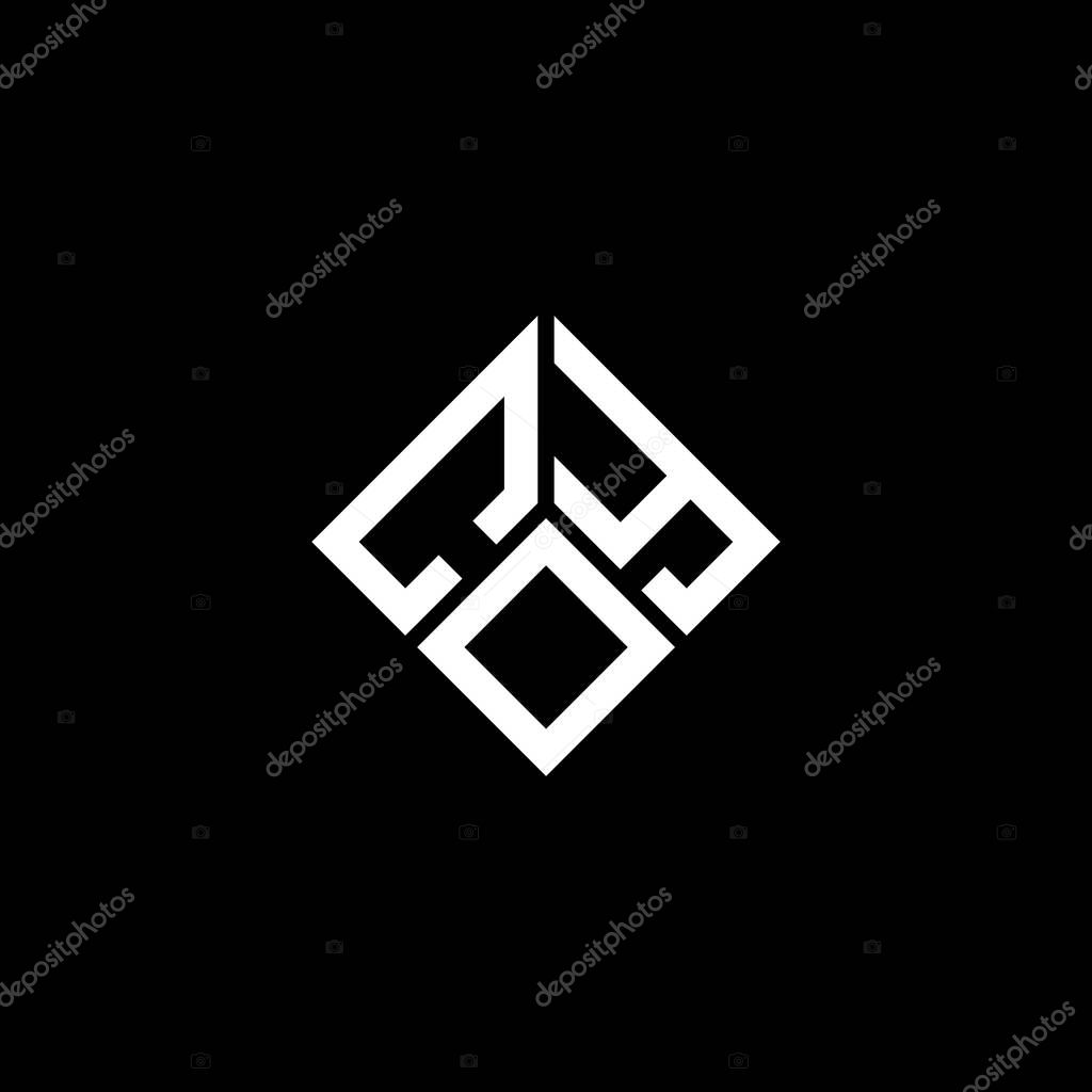 Diseño del logotipo de la letra COY sobre fondo negro. COY iniciales ...