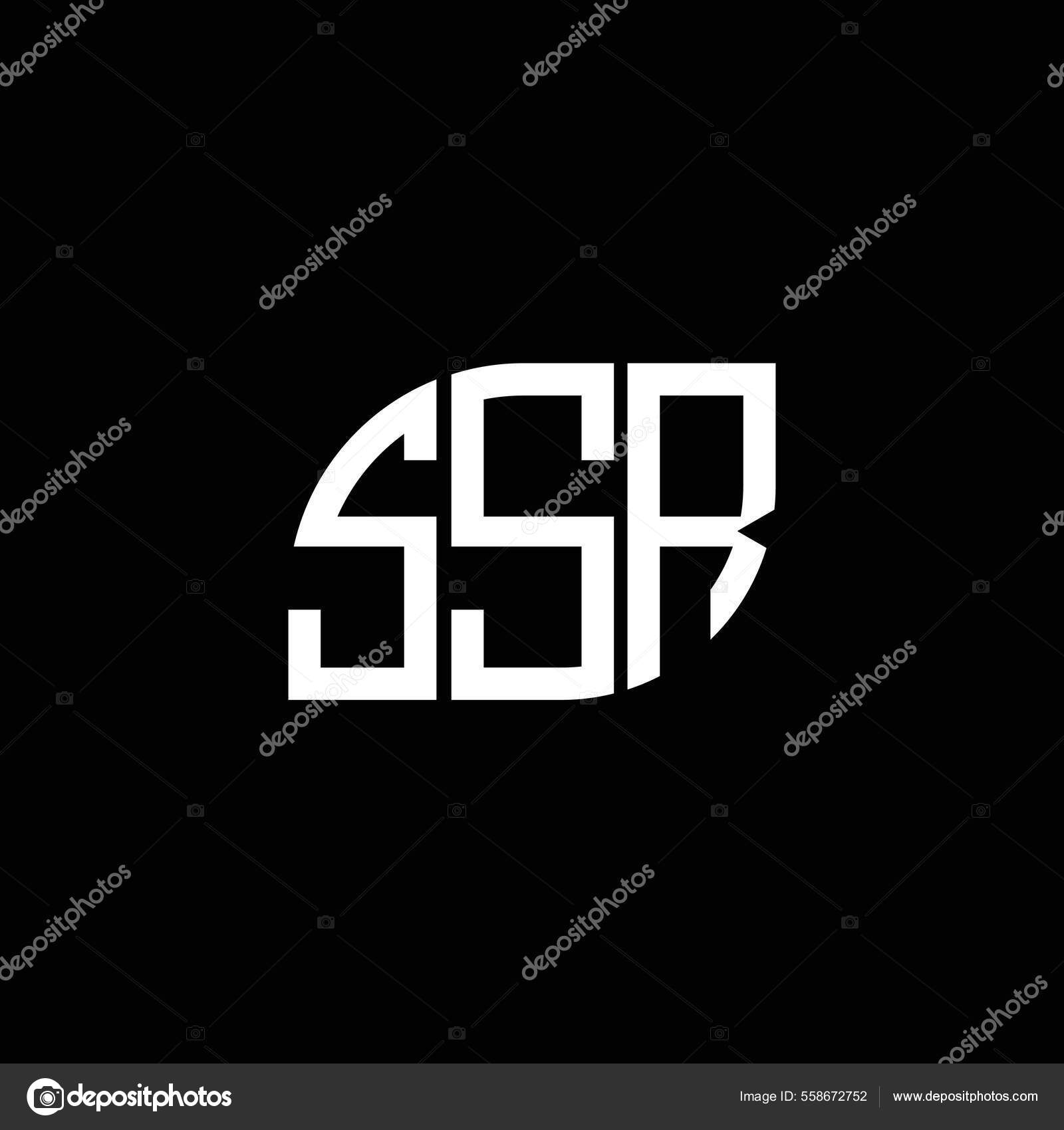 Ssr Letter Logo Design Black Background Ssr Creative Initials Letter ...