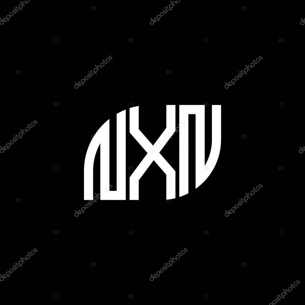 Diseño del logotipo de la letra NXN sobre fondo negro. NXN iniciales ...