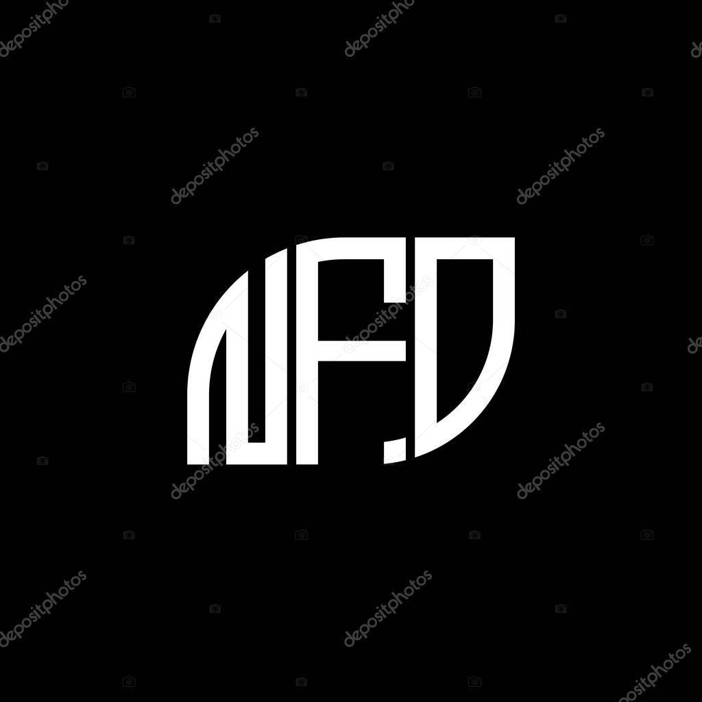 Diseño del logotipo de la letra NFO sobre fondo negro. NFO iniciales ...