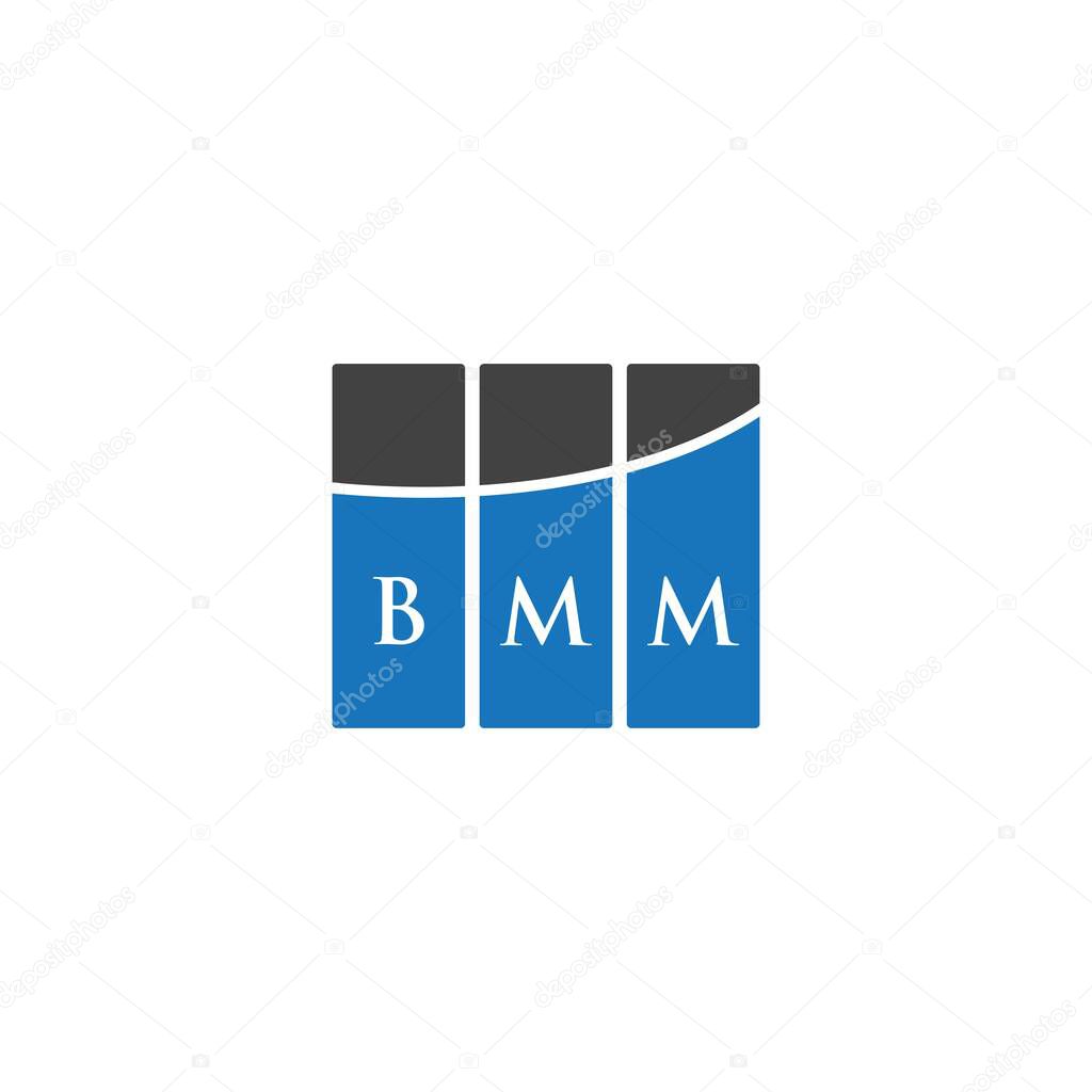Diseño del logotipo de la letra BMM sobre fondo negro. BMM iniciales ...