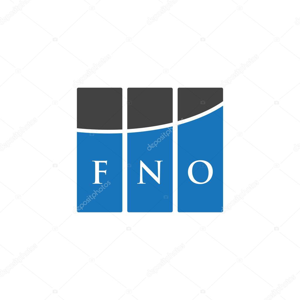 Diseño del logotipo de la letra FNO sobre fondo blanco. FNO iniciales ...