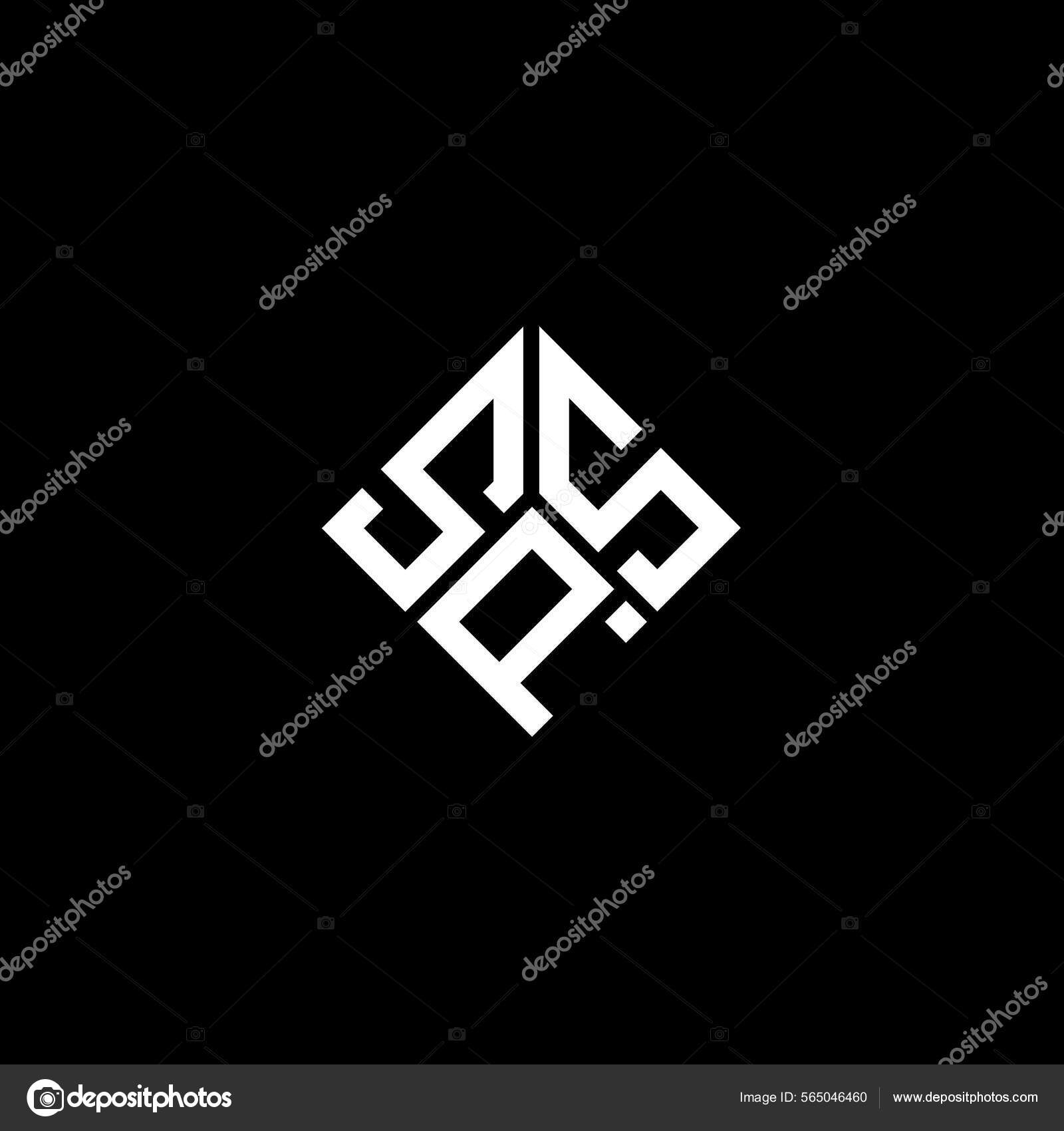 Sps Letter Logo Design Black Background Sps Creative Initials Letter ...