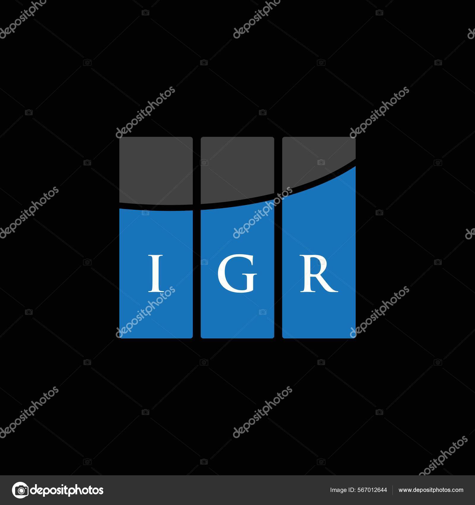 Igr Letter Logo Design White Background Igr Creative Initials Letter ...