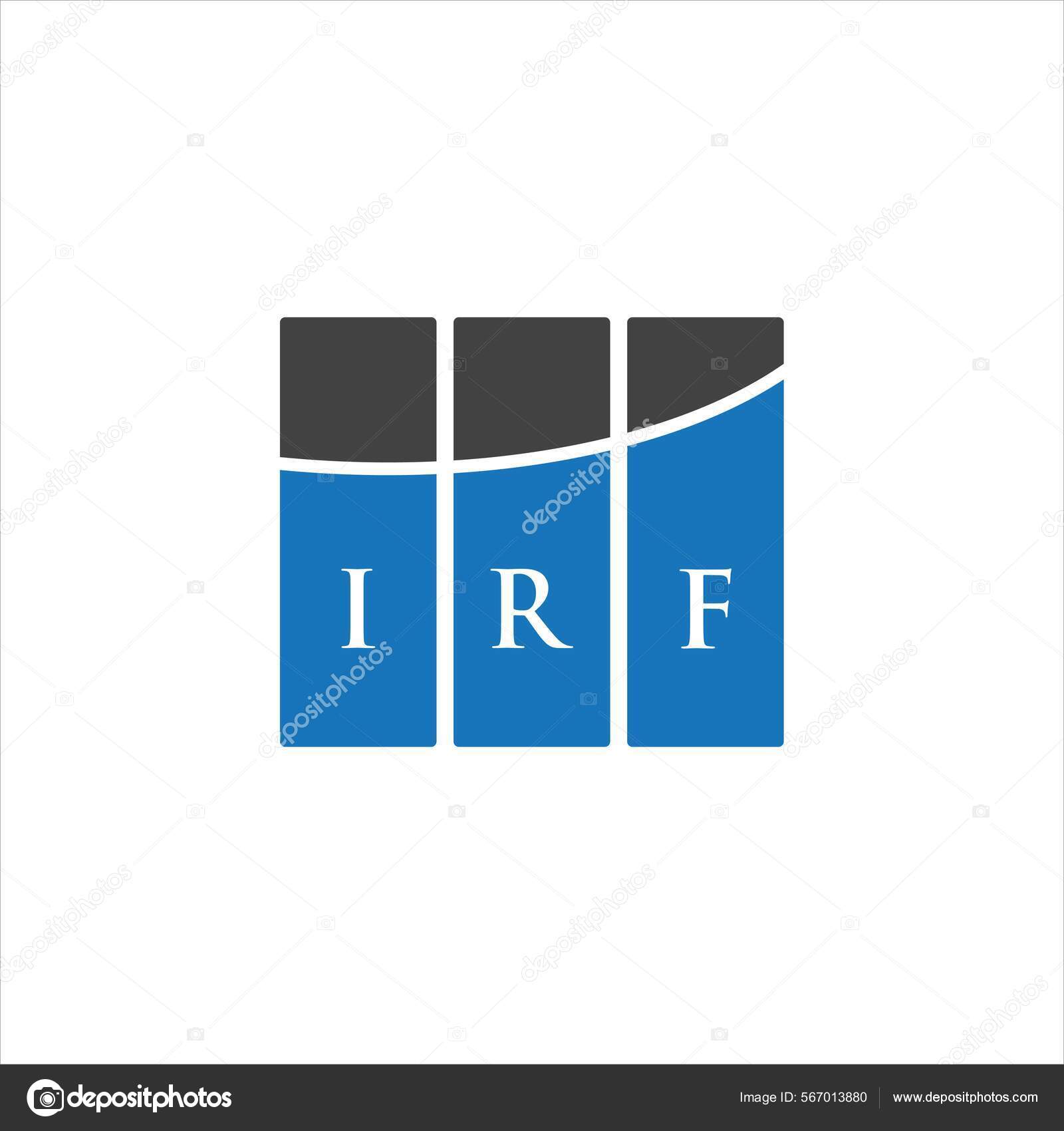Irf Letter Logo Design White Background Irf Creative Initials Letter ...