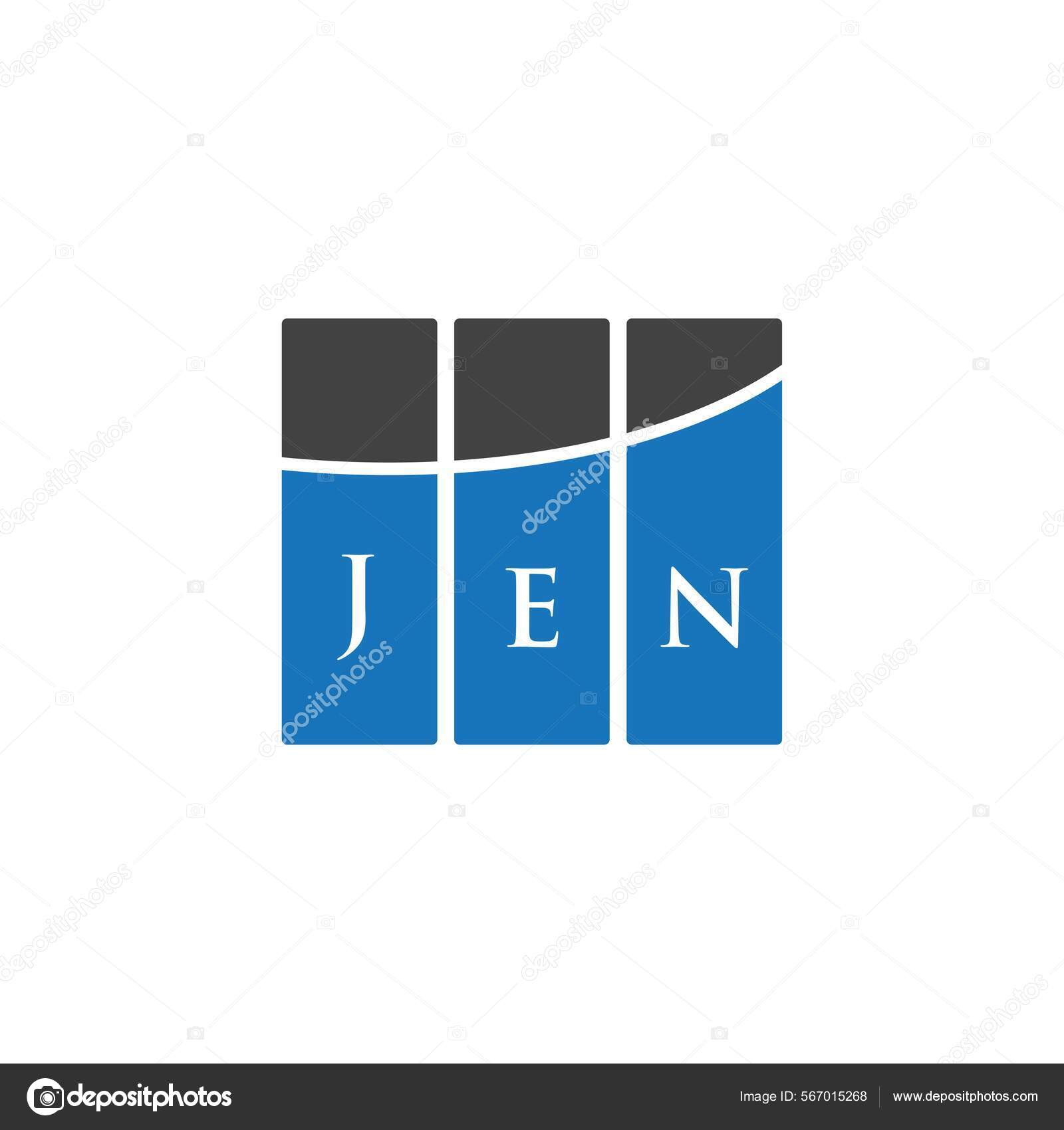 Jen Letter Logo Design White Background Jen Creative Initials Letter ...