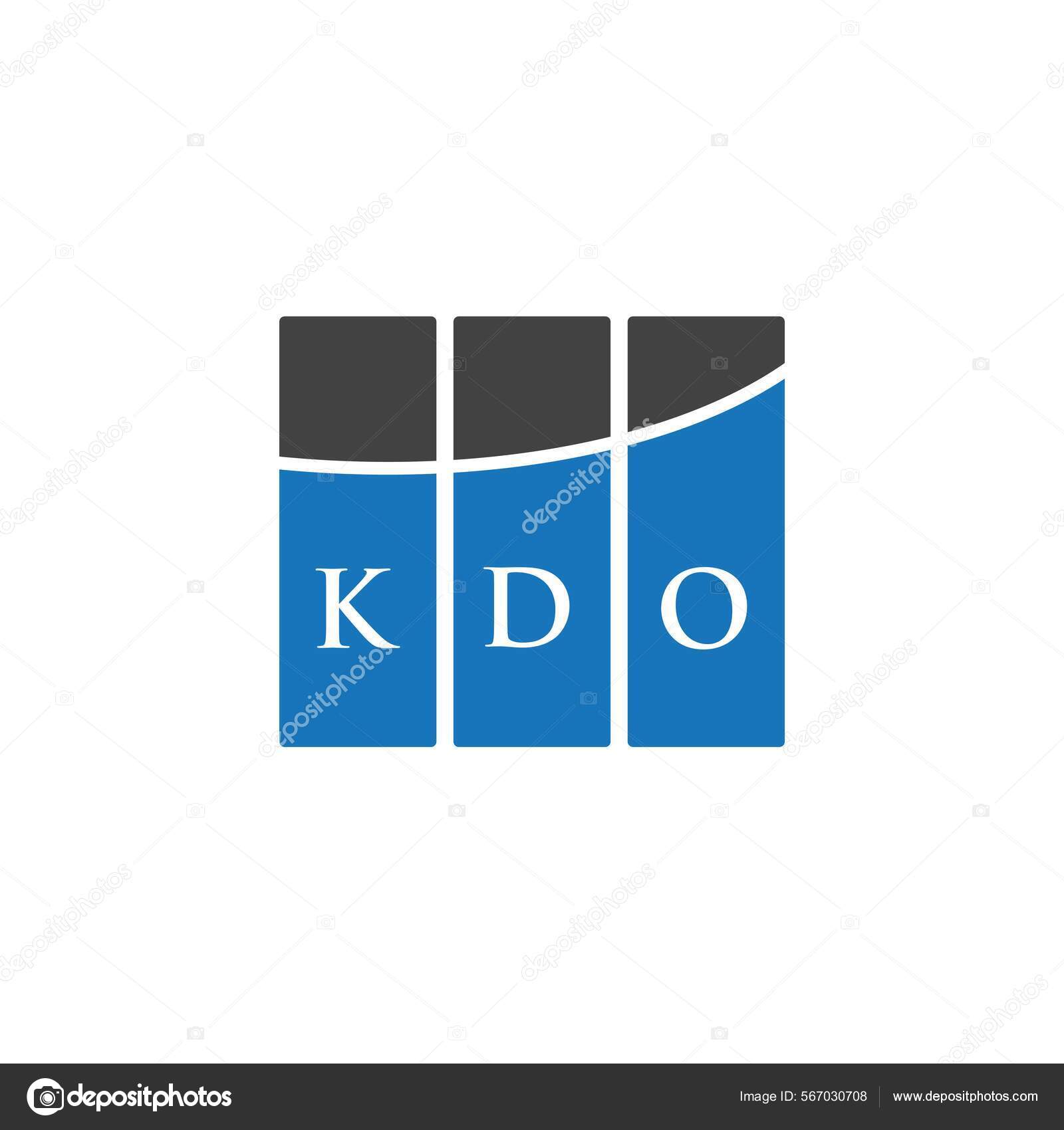 Kdo Letter Logo Design White Background Kdo Creative Initials Letter ...