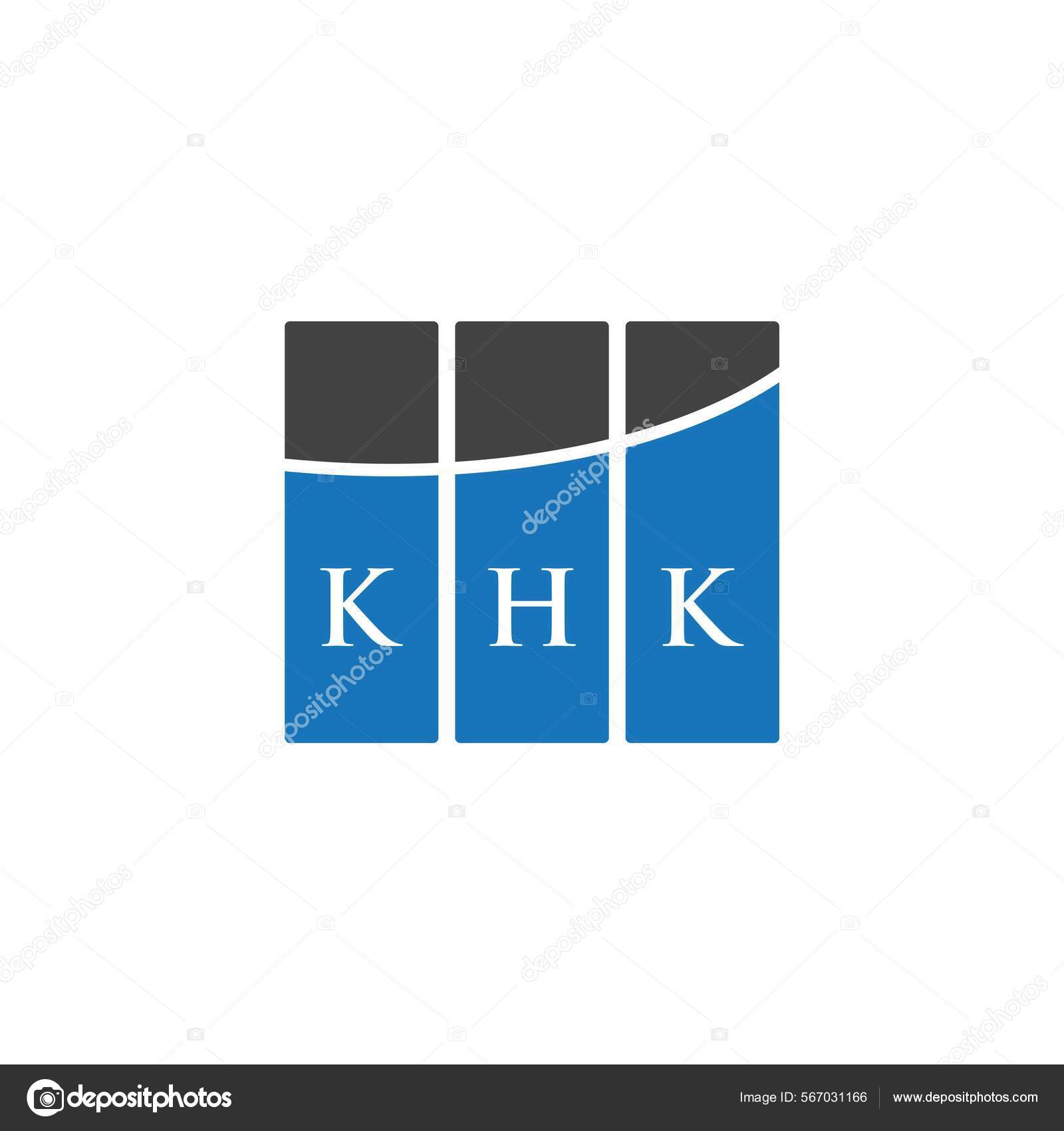 Khk Letter Logo Design White Background Khk Creative Initials Letter ...
