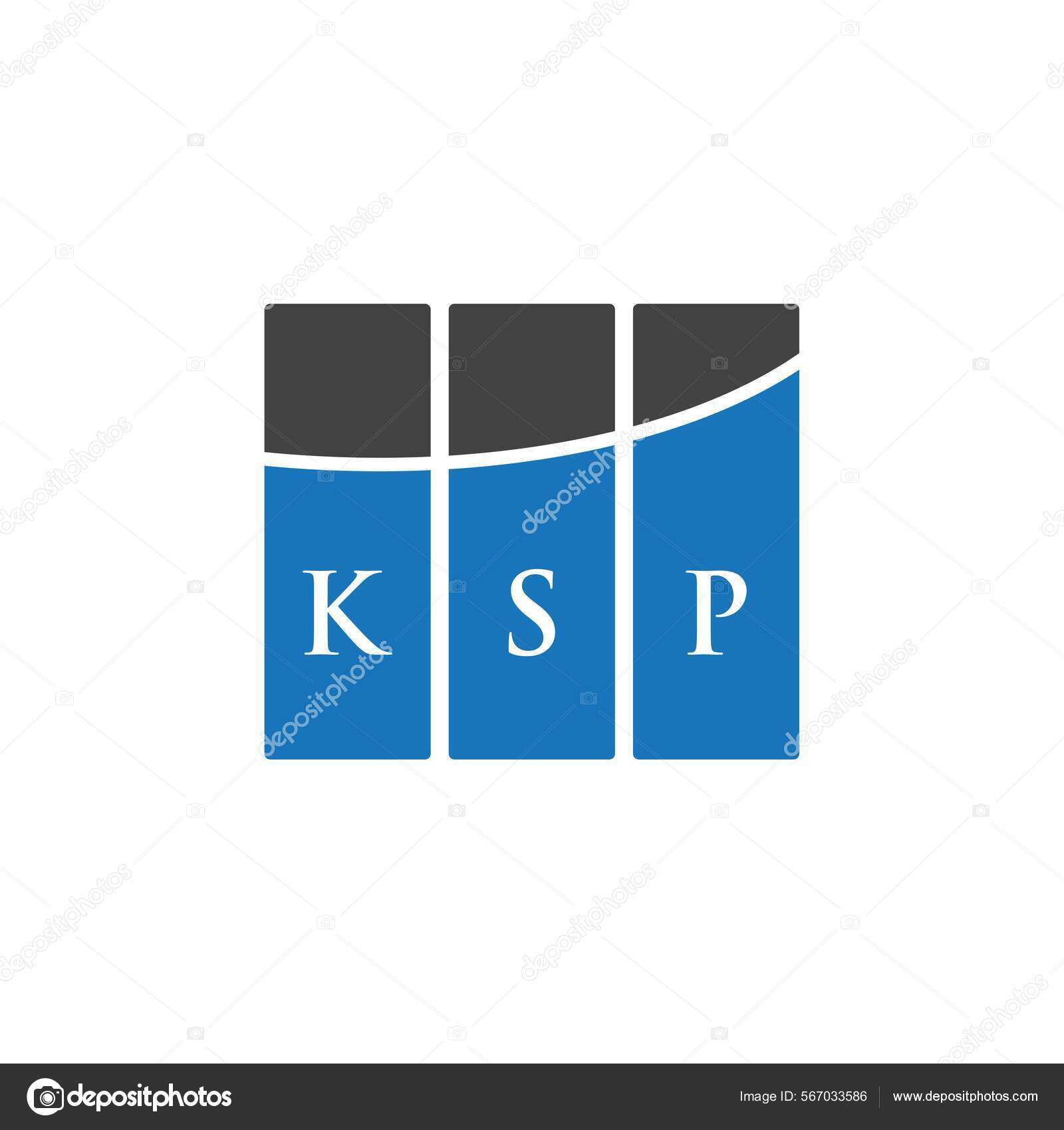 Ksp Letter Logo Design White Background Ksp Creative Initials Letter ...
