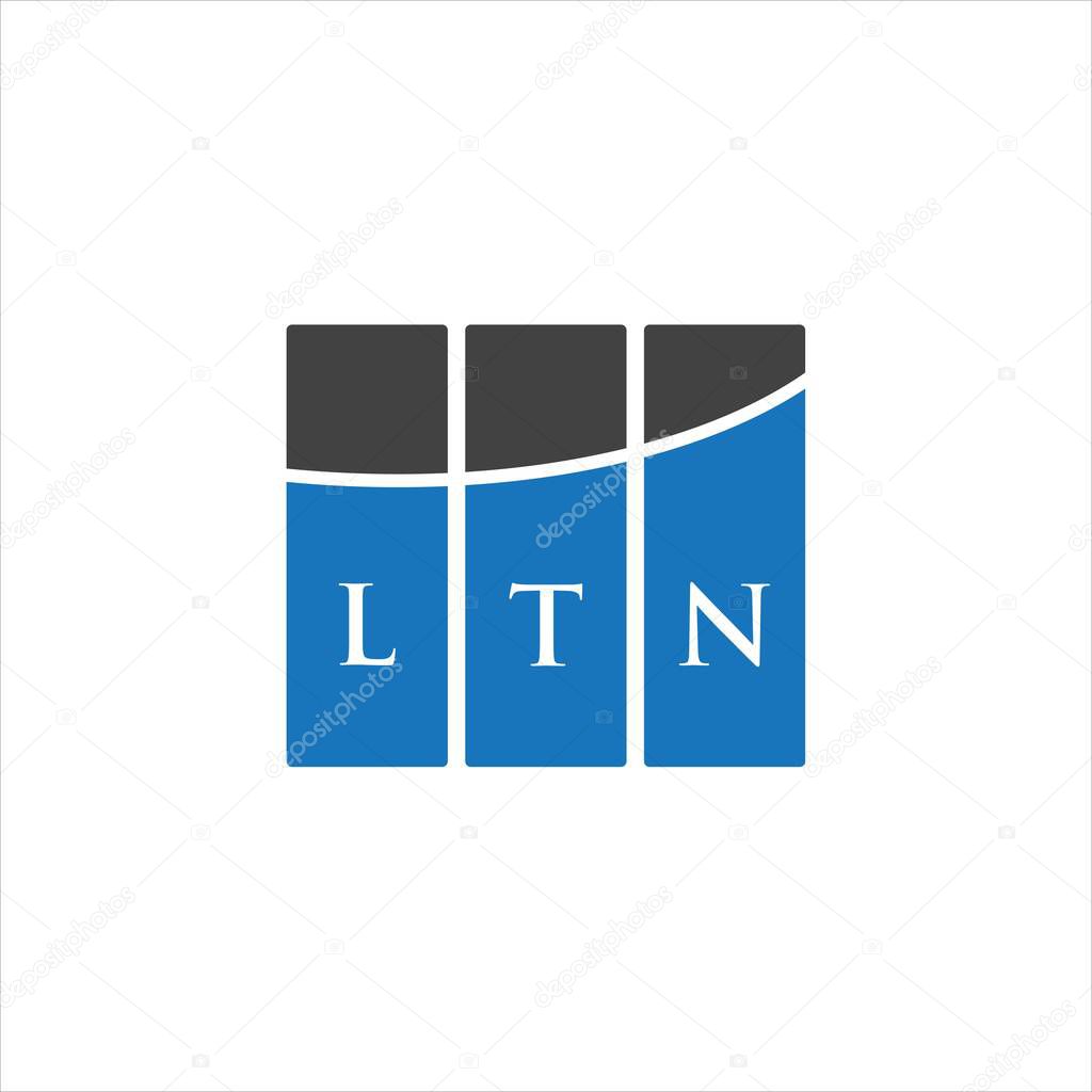 Diseño del logotipo de la letra LTN sobre fondo blanco. LTN iniciales ...