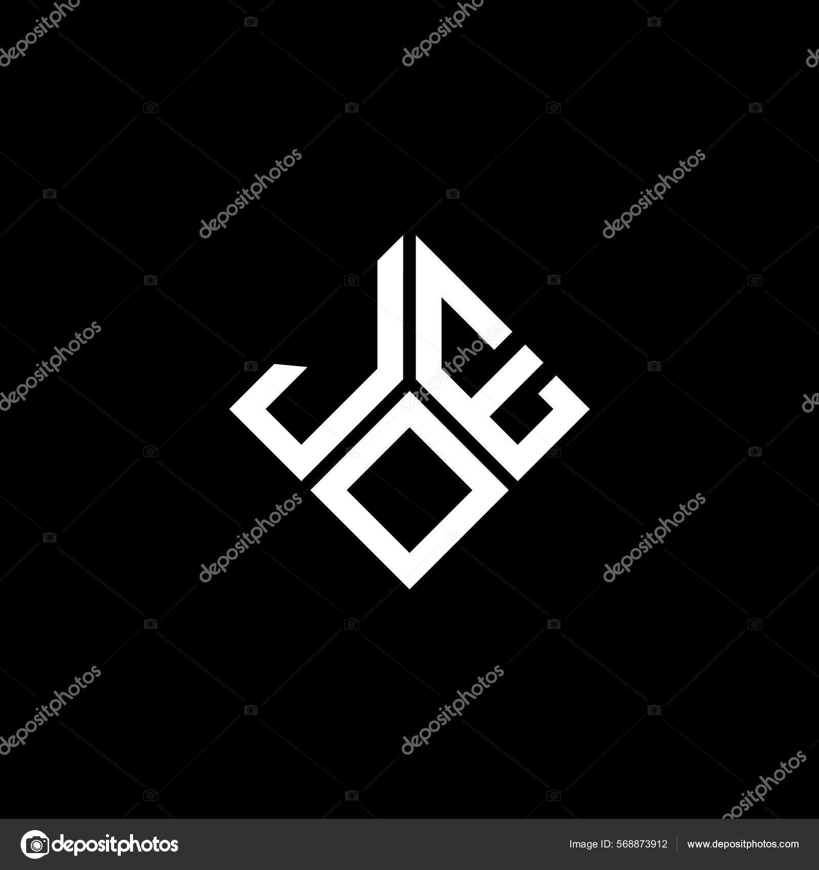 Logo Desain Surat Joe Pada Latar Belakang Hitam Inisial Kreatif Vektor ...