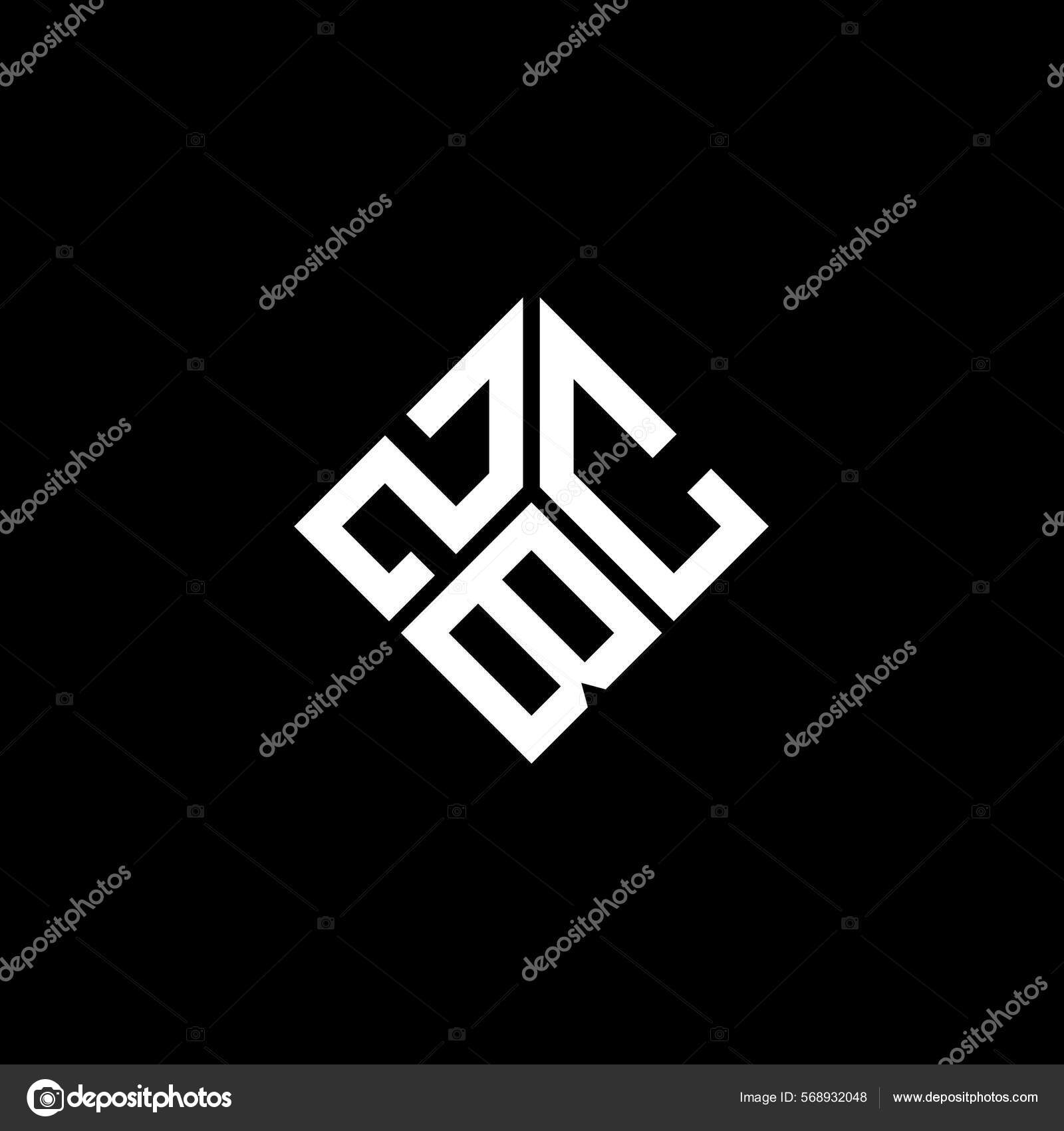 Zbc Letter Logo Design Black Background Zbc Creative Initials Letter ...