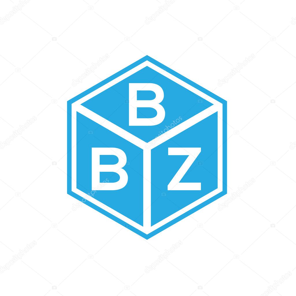 Diseño del logotipo de la letra BBZ sobre fondo negro. BBZ iniciales creativas letra logo ...