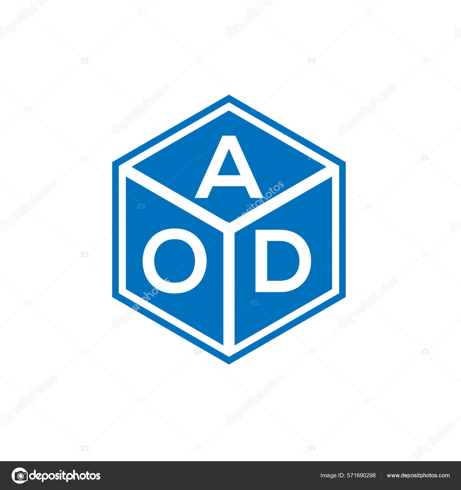 Aod Letter Logo Design Black Background Aod Creative Initials Letter ...