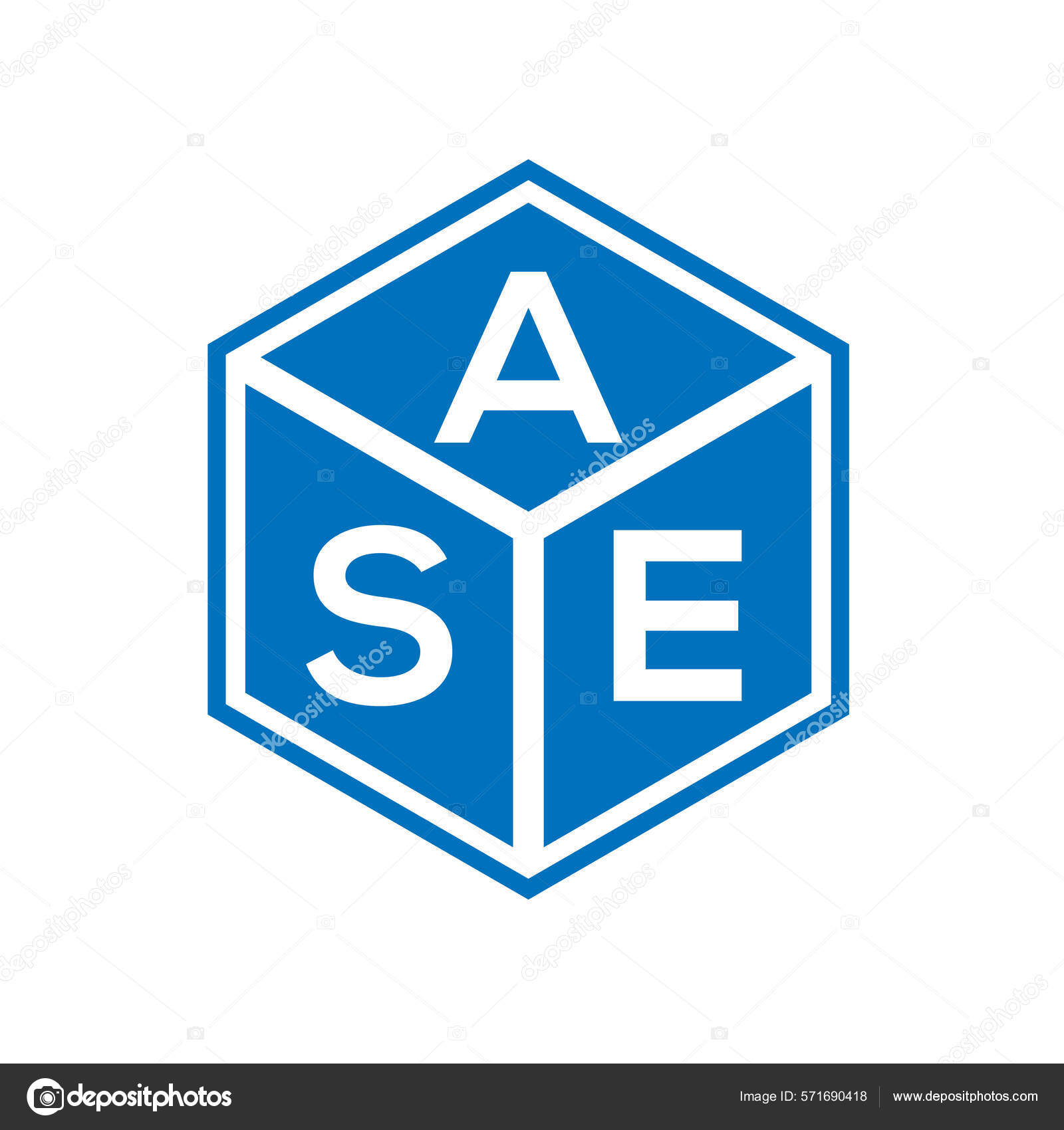 Ase Letter Logo Design Black Background Ase Creative Initials Letter ...