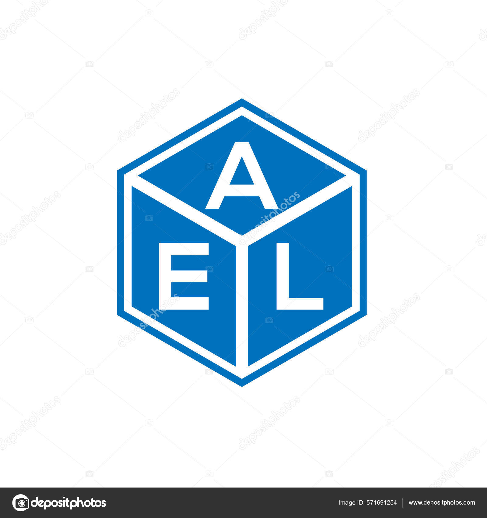 Ael Letter Logo Design Black Background Ael Creative Initials Letter ...