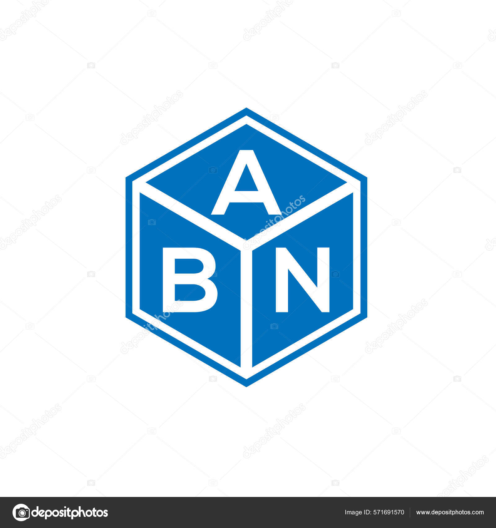 Abn Letter Logo Design Black Background Abn Creative Initials Letter ...
