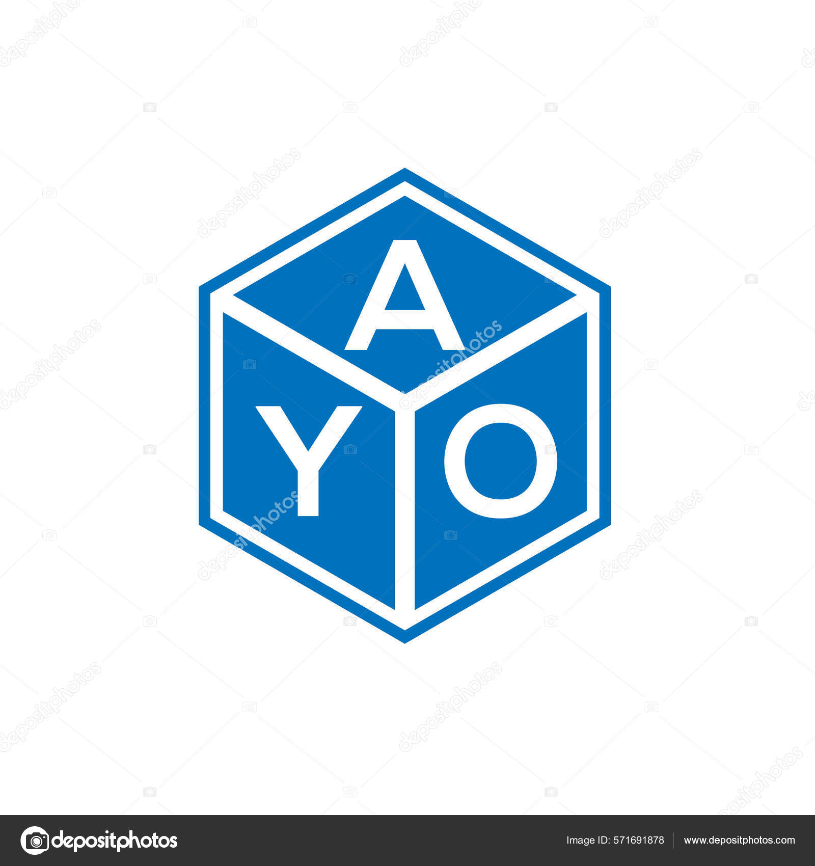 Ayo Letter Logo Design Black Background Ayo Creative Initials Letter ...