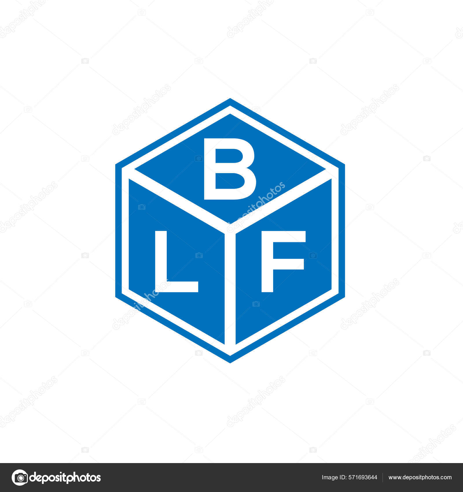 Blf Letter Logo Design Black Background Blf Creative Initials Letter ...