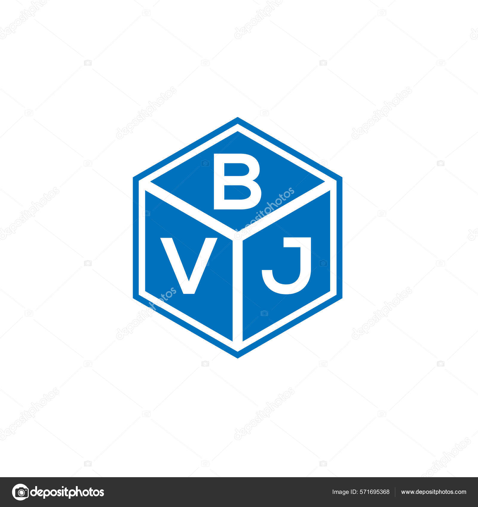 Bvj Letter Logo Design Black Background Bvj Creative Initials Letter ...