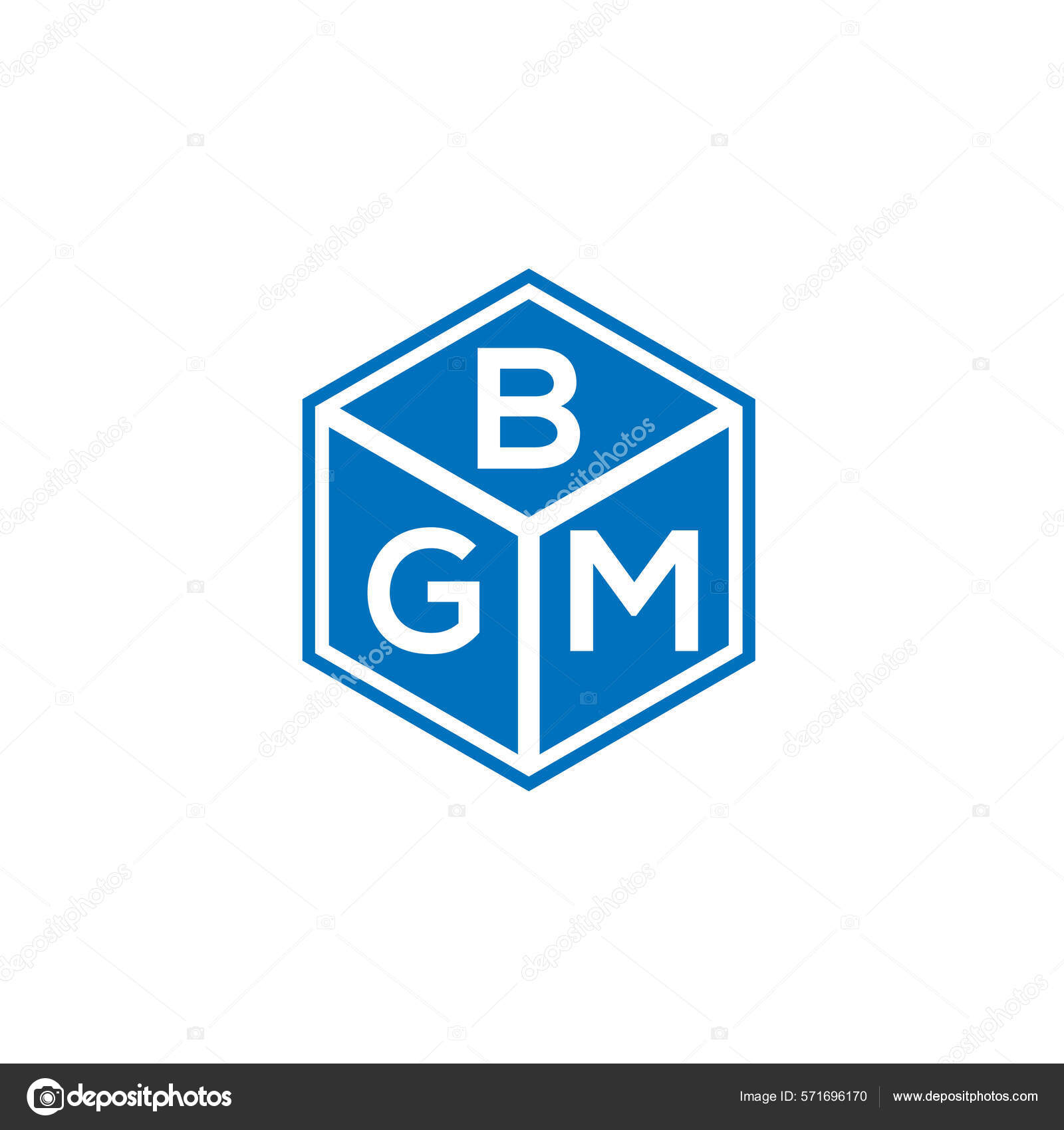 Bgm Letter Logo Design Black Background Bgm Creative Initials Letter ...