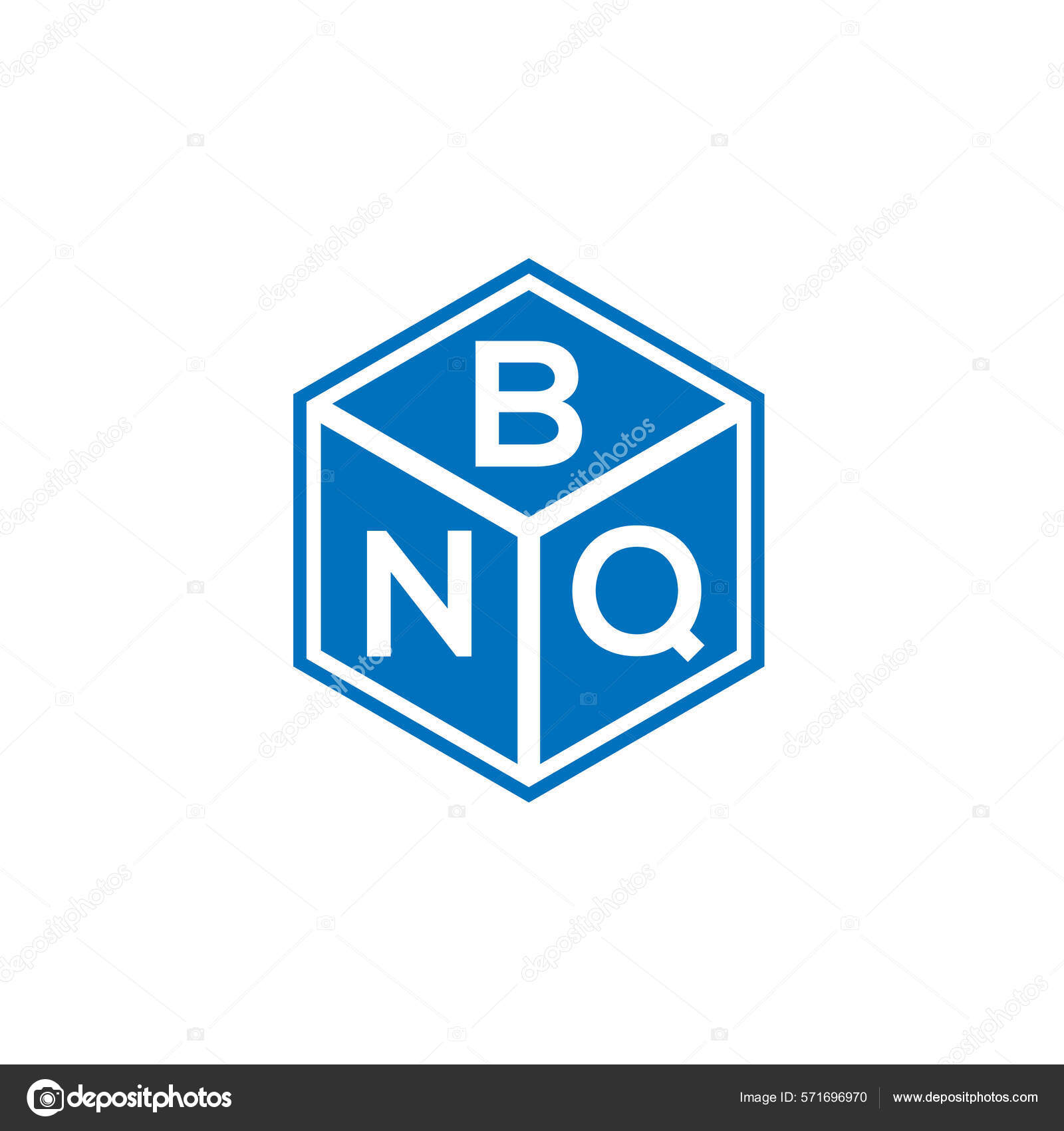 Bnq Letter Logo Design Black Background Bnq Creative Initials Letter ...