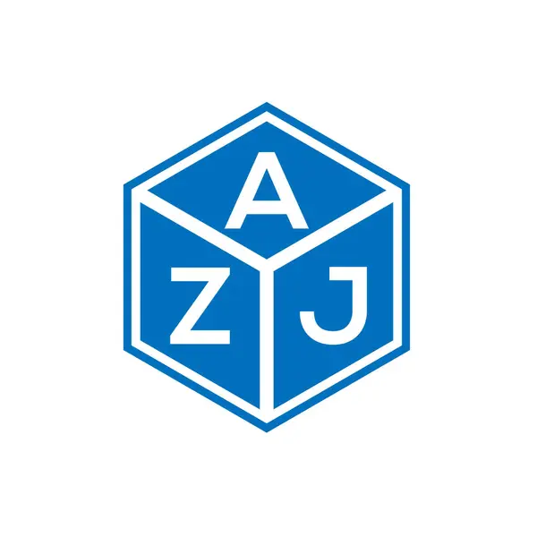 Diseño del logotipo de la letra AZJ sobre fondo negro. AZJ iniciales ...