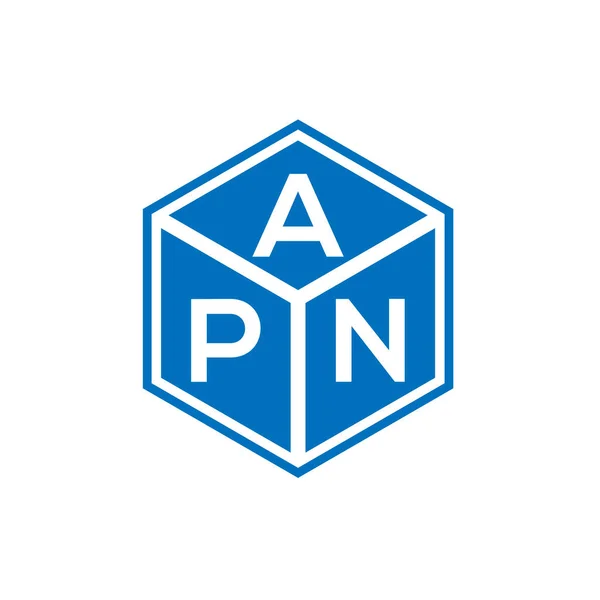 Diseño del logotipo de la letra APN sobre fondo negro. APN iniciales ...