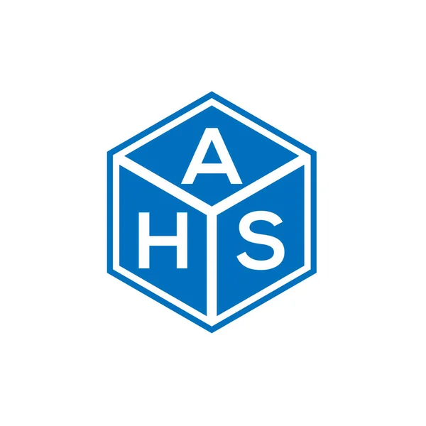 Diseño del logotipo de la letra AHS sobre fondo negro. AHS iniciales ...