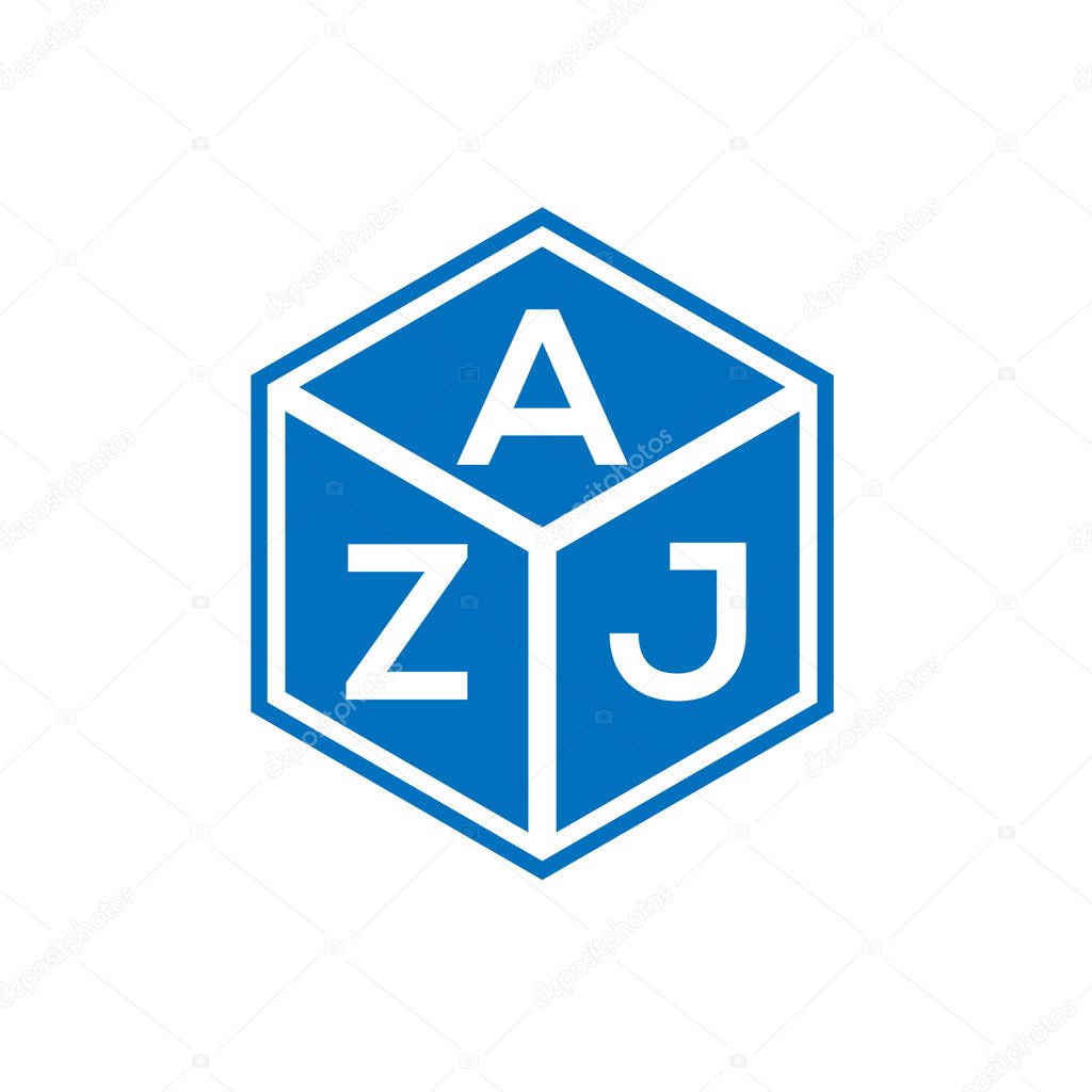 Diseño del logotipo de la letra AZJ sobre fondo negro. AZJ iniciales ...
