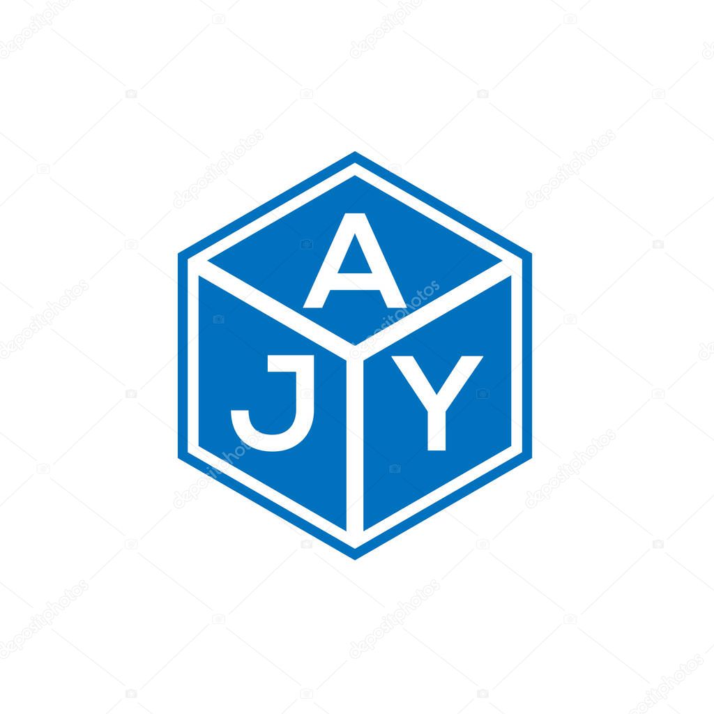 Diseño del logotipo de la letra AJY sobre fondo negro. AJY iniciales creativas letra logo ...