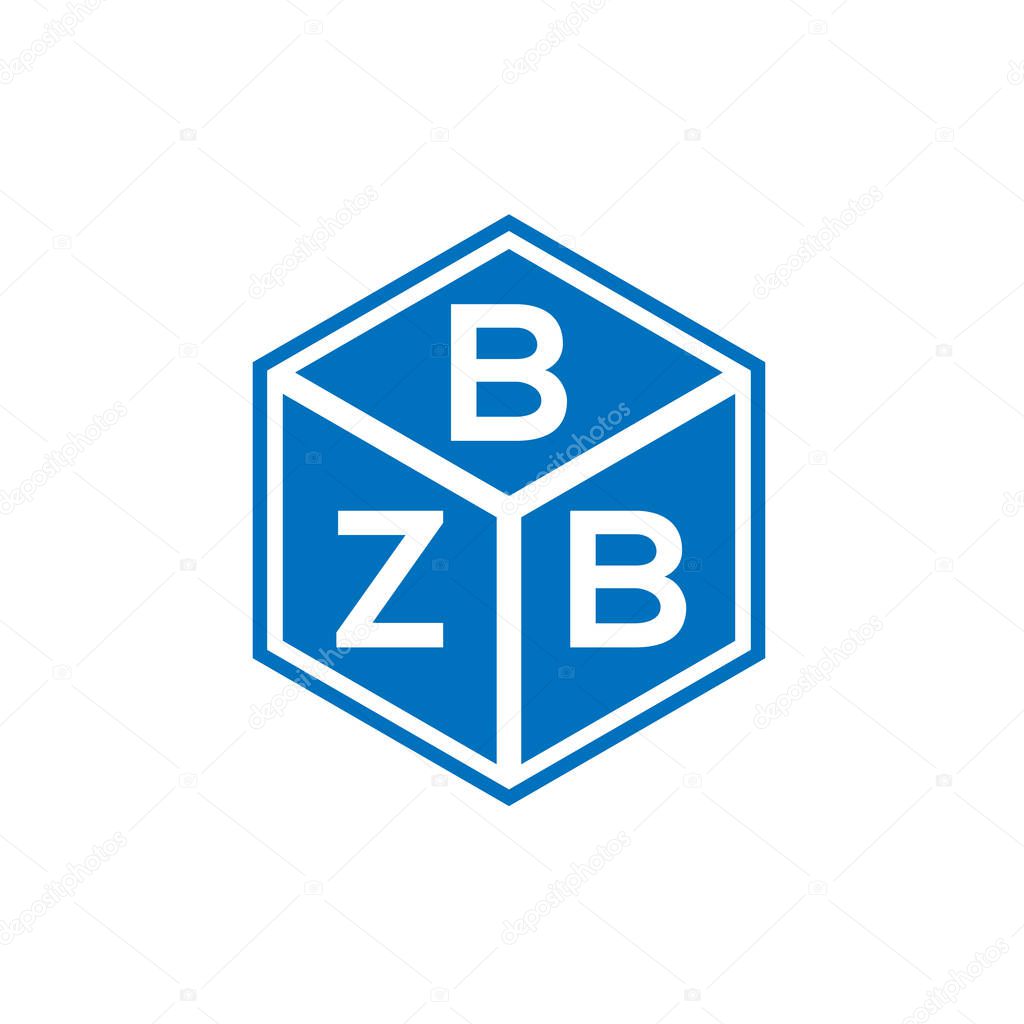 Diseño del logotipo de la letra BZB sobre fondo negro. BZB iniciales ...