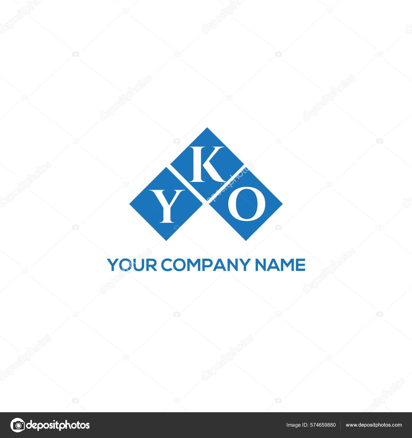 Yko Letter Logo Design White Background Yko Creative Initials Letter ...