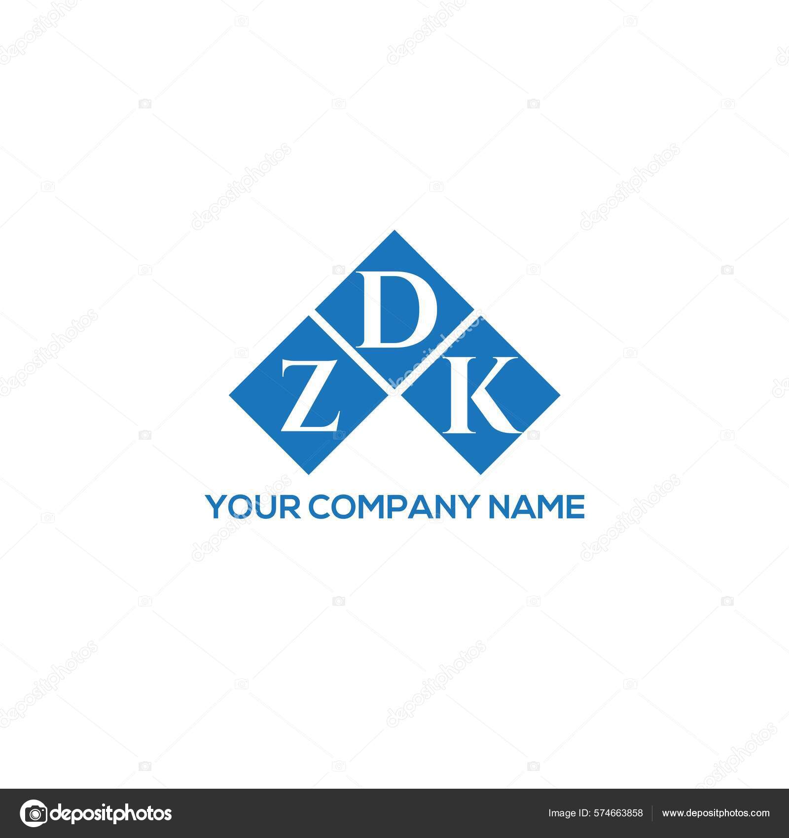 Zdk Letter Logo Design Black Background Zdk Creative Initials Letter ...