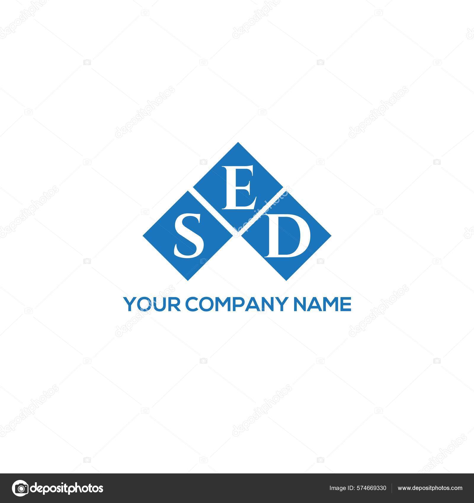 Sed Letter Logo Design Black Background Sed Creative Initials Letter ...